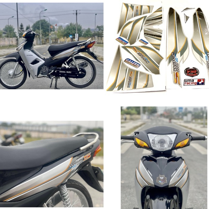 Bộ tem wave s bạc dán cho wave 50-100-110 cực đẹp | Shopee Việt Nam