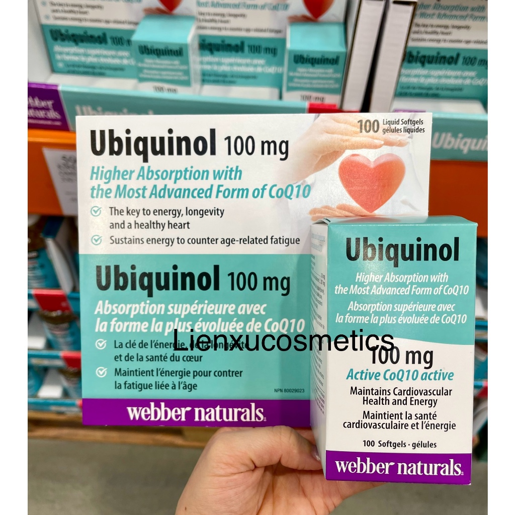 Viên uống bổ tim Webber naturals Ubiquinol 100mg Active CoQ10, hộp 100 ...