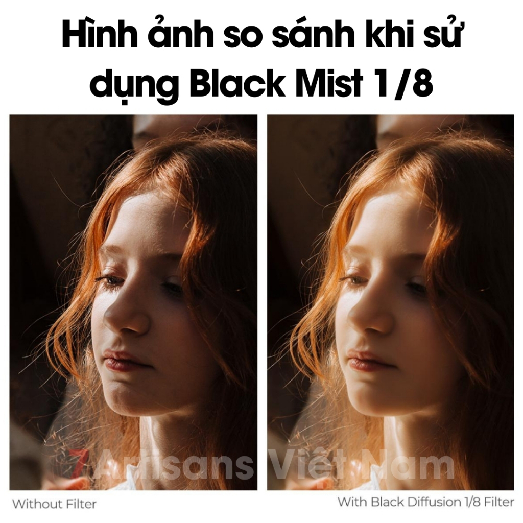 Filter Black Mist Diffusion 1/2 1/4 1/8 đầy đủ kích cỡ từ 39mm đến 82mm ...