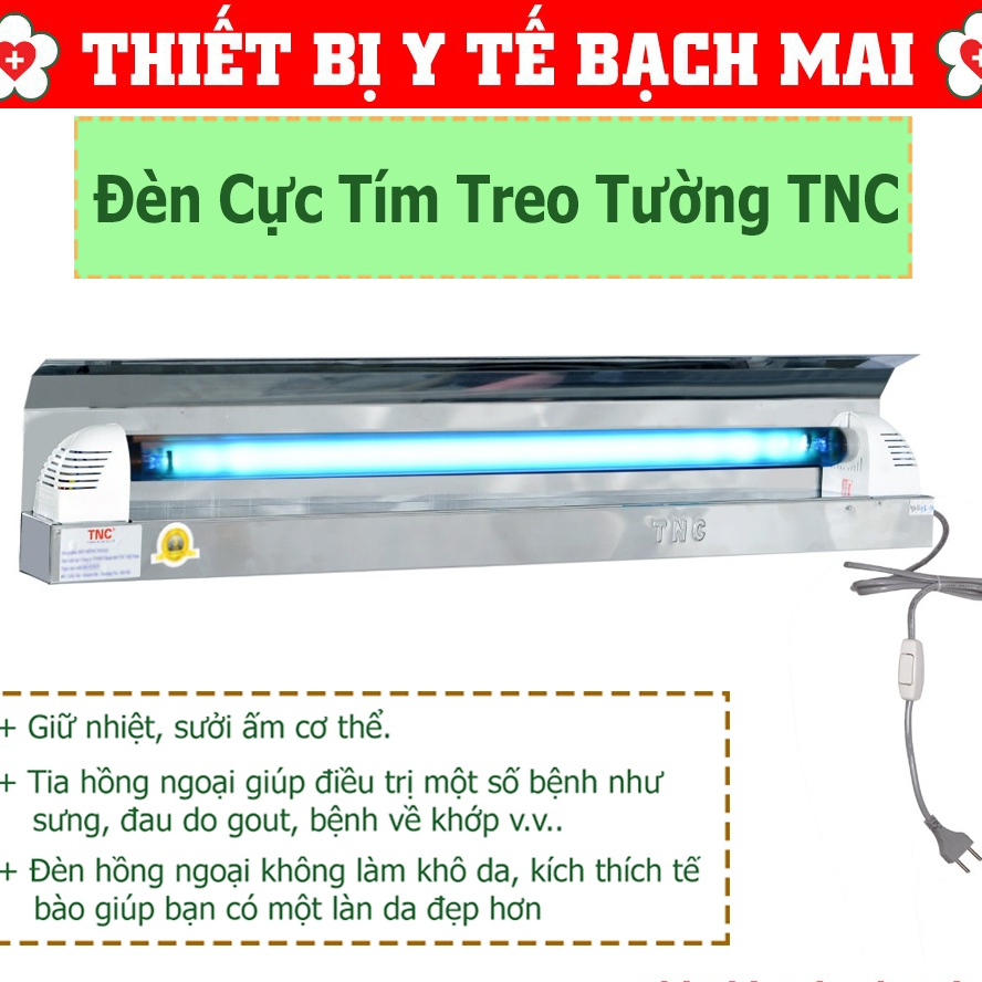 Đèn Cực Tím Có Điều Khiển Treo Tường | Đèn TNC | Shopee Việt Nam