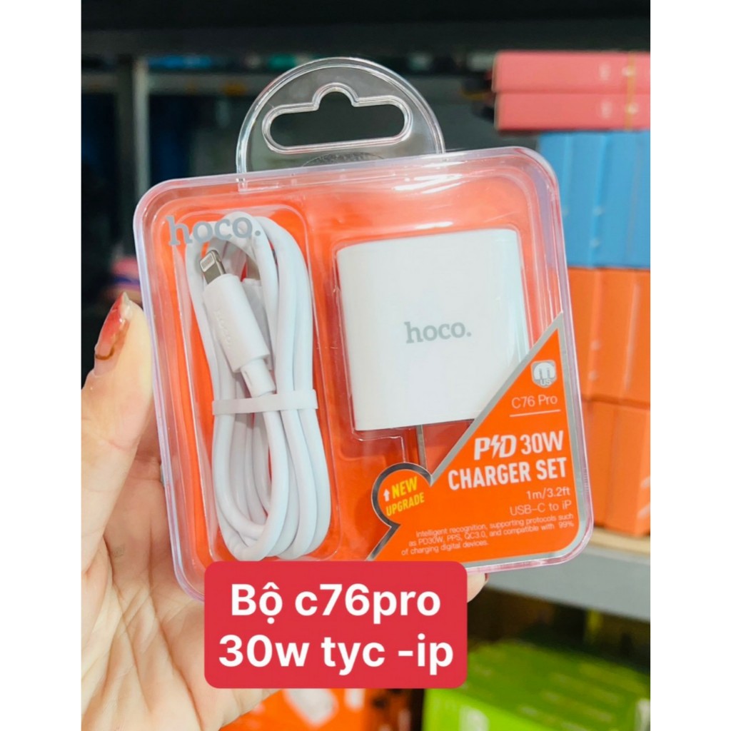 Bộ sạc nhanh PD30W Hoco C76 Pro dùng cho IP11/12/13/14 | Shopee Việt Nam