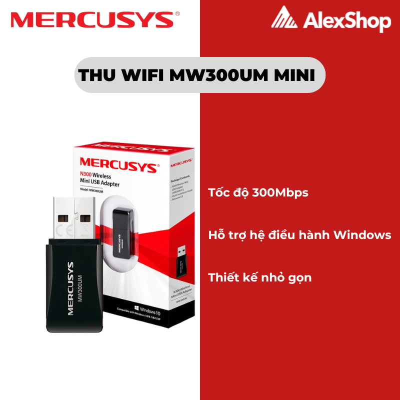 [300M] USB Thu Wifi Mercusys MW300UM Mini, Nhỏ Gọn, Dễ Sử Dụng | Shopee ...