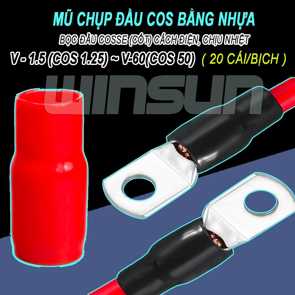 Mũ chụp đầu cos bằng nhựa, bọc đầu cosse (cốt) cách điện, chịu nhiệt | Shopee Việt Nam