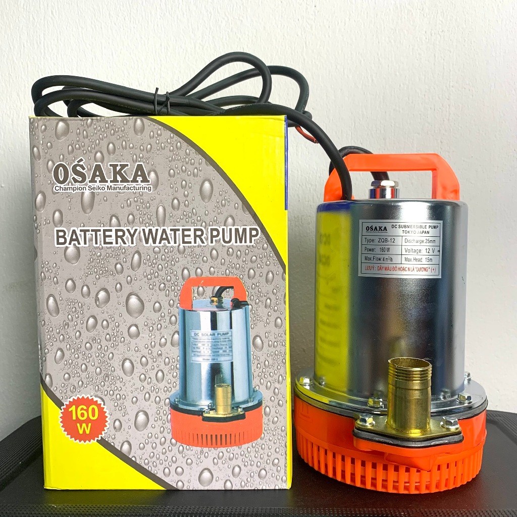 BƠM CHÌM DC 12V-160W, LƯU LƯỢNG 4M3/H, ĐẨY TỐI ĐA 15M, HỌNG XẢ 25MM - SMACHINES | Shopee Việt Nam