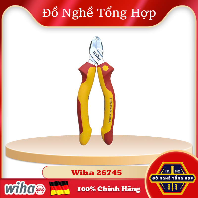 Kìm Cắt Tuốt Dây Điện 160mm Cách Điện 1000 Volt Wiha 26745 [chính hãng ...