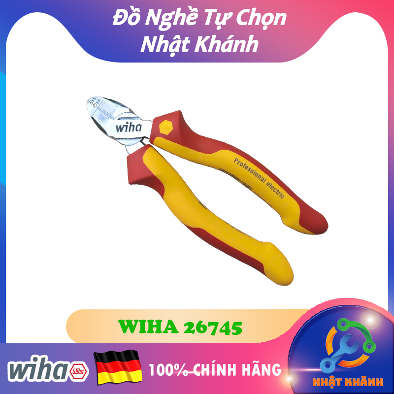 Kìm Cắt Tuốt Dây Điện 160mm Cách Điện 1000 Volt Wiha 26745 - Nhật Khánh ...
