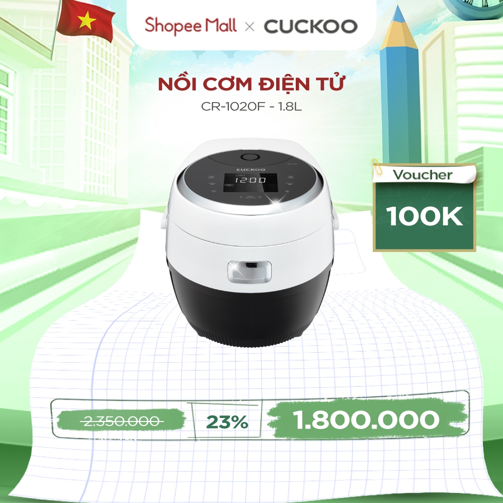 Nồi cơm điện tử Cuckoo 1,8 lít CR-1020F- Bảng điều khiển LED-Lòng nồi ...
