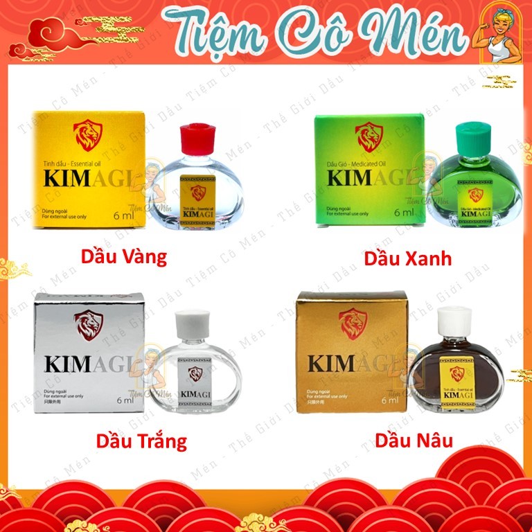 Dầu gió KIM AGI Màu Xanh/Vàng/Trắng/Nâu - Chai 6ml | Shopee Việt Nam