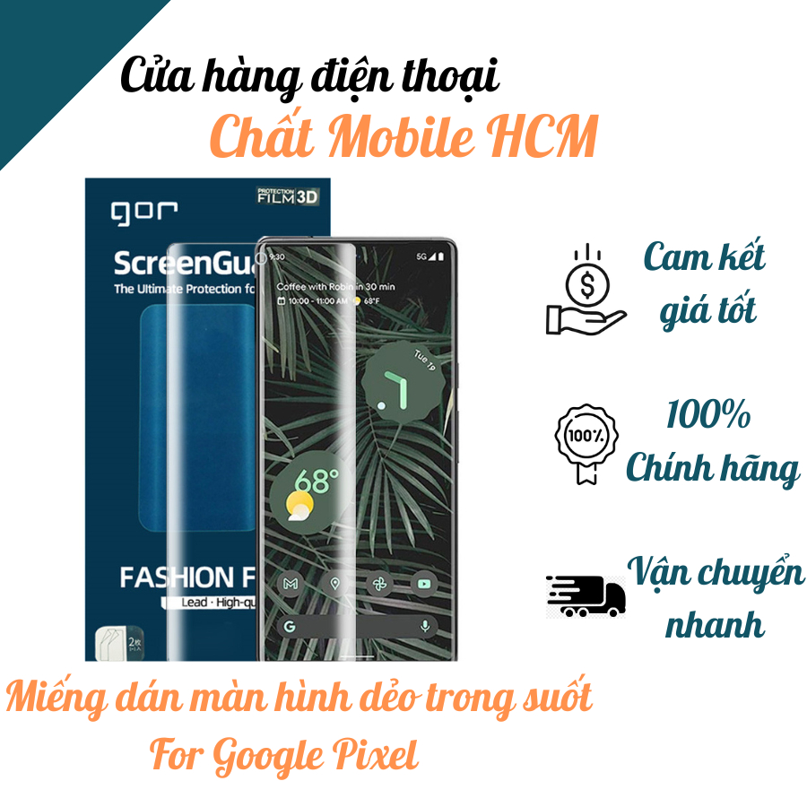 Miếng dán PPF Google Pixel 6Pro, 7Pro - GOR chính hãng full hộp 2 miếng dán, chống xước, trong ...