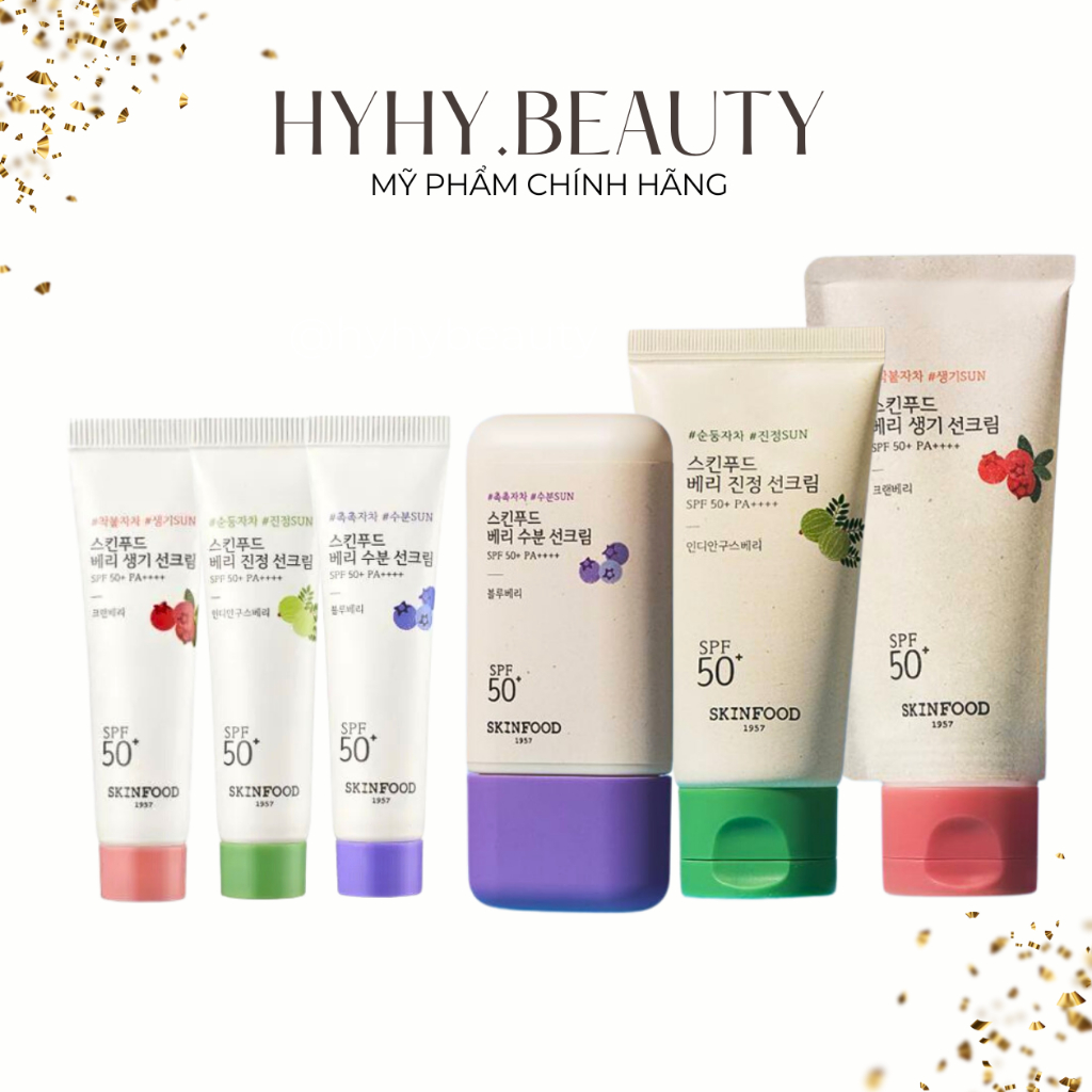 Kem chống nắng SKINFOOD BERRY SUNSCREEN SPF 50+ PA++++ | Shopee Việt Nam