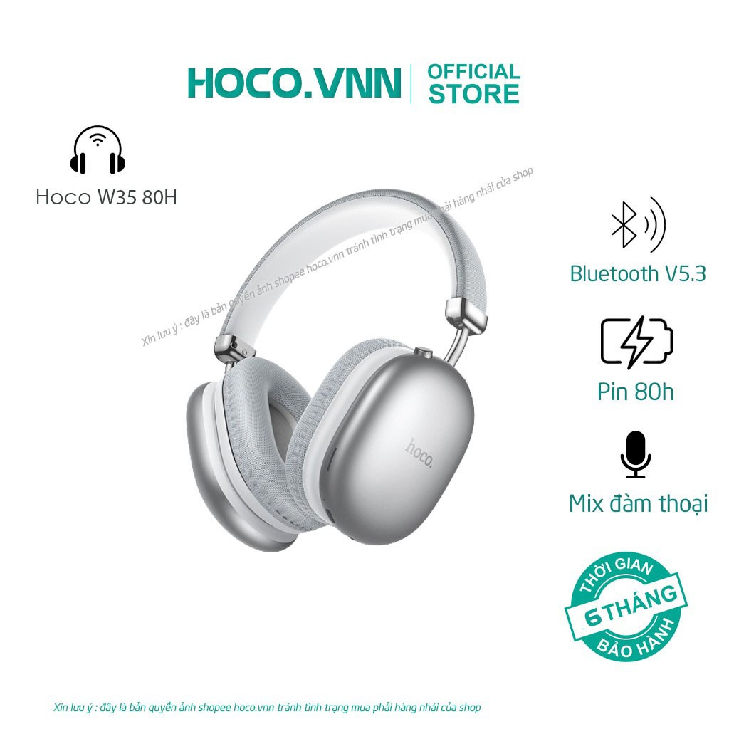 Tai Nghe Chụp Tai Hoco W65 ESD15 Bluetooth V5.3 80h Nghe Thoại Kết Nối ...
