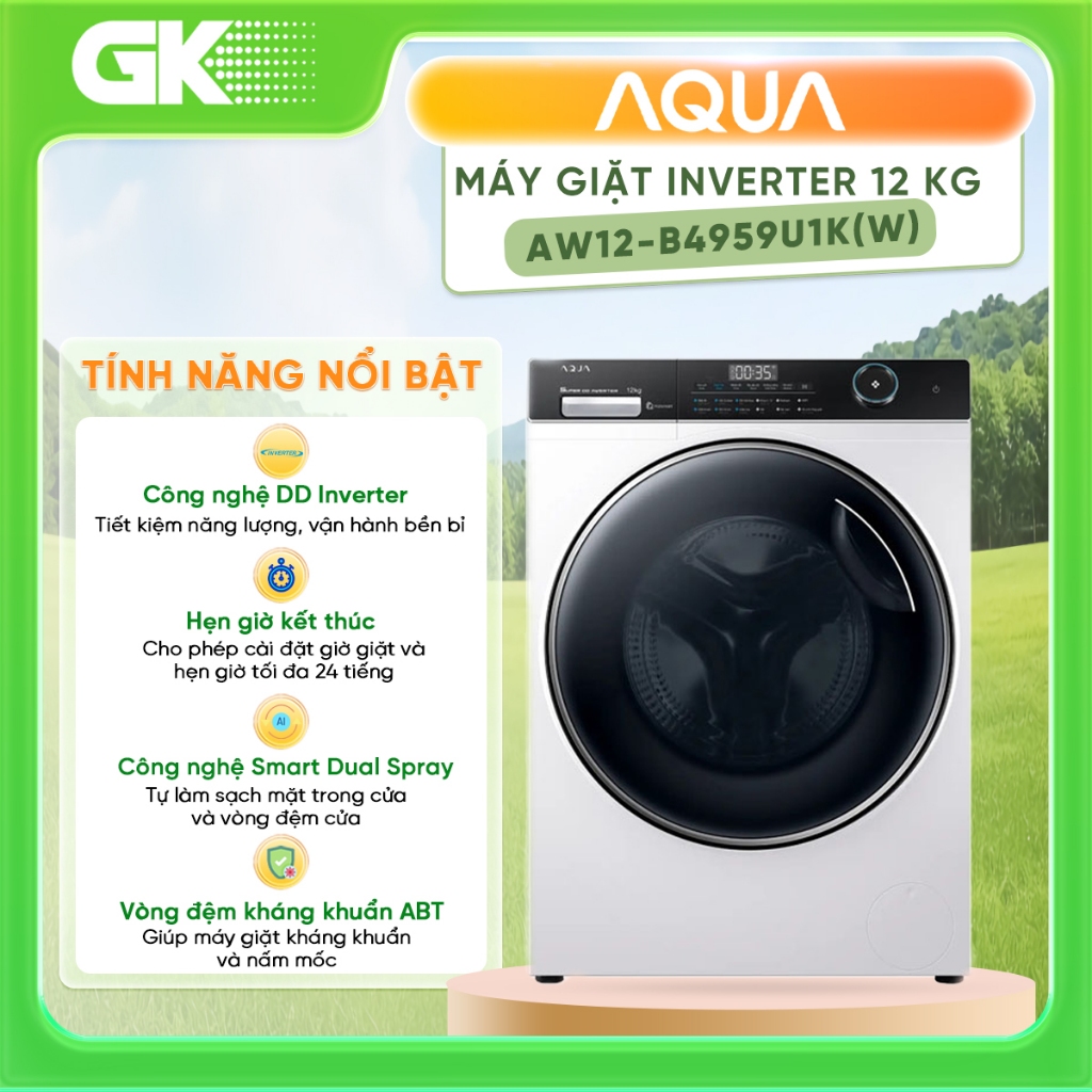 AW12-B4959U1K(W) - Máy Giặt Aqua Inverter 12 Kg - Bảo Hành Chính Hãng ...