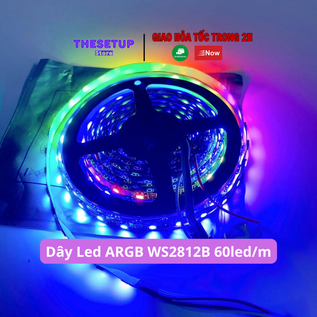 Dây Đèn Led aRGB Ws2812b 60Led/m Đen IP30 DÀI 1 MÉT | Shopee Việt Nam