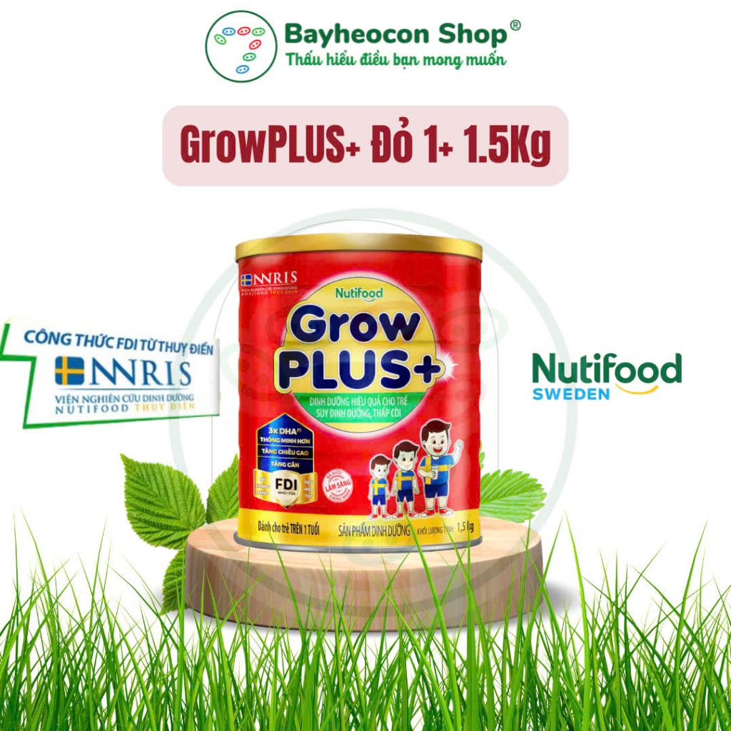 [Date mới] SỮA NUTI GROW PLUS LON ĐỎ 1.5KG CHO TRẺ SUY SINH DƯỠNG THẤP ...