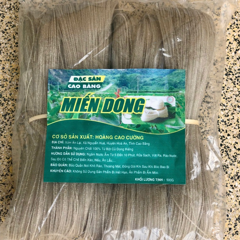 Miến dong Cao Bằng sợi nhỏ (gói 500g) | Shopee Việt Nam
