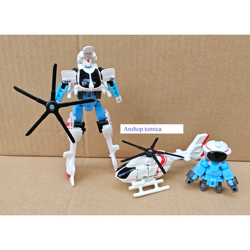 Robot Transformers biến hình trực thăng màu trắng Tomica Nhật Bản ...