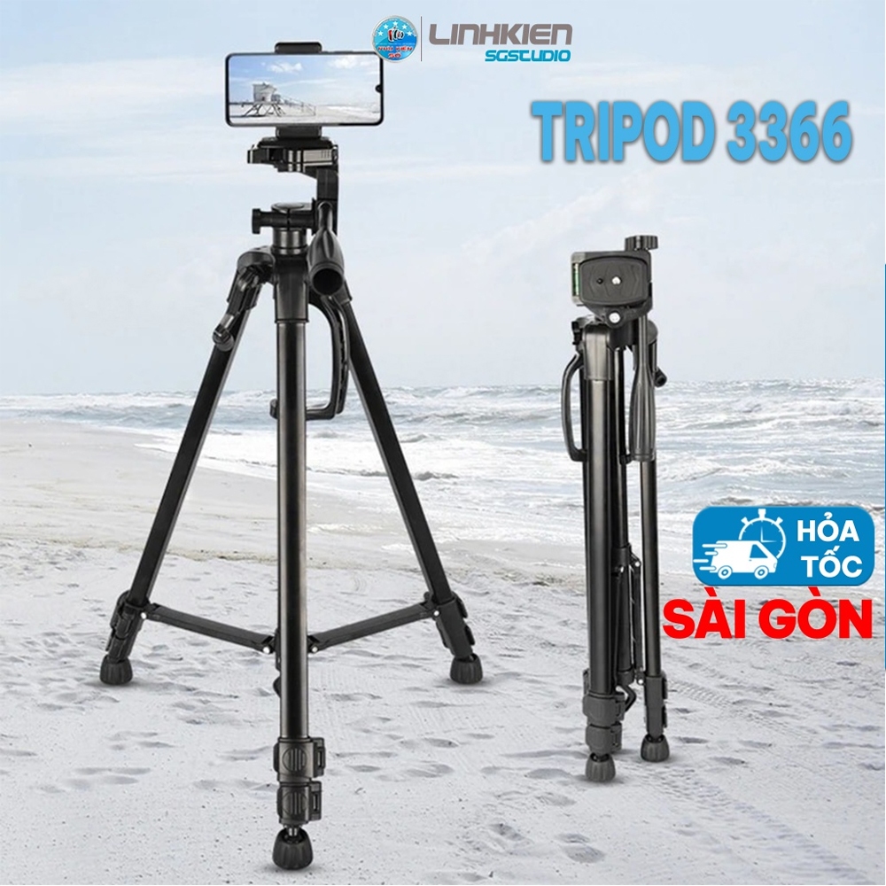 Tripod 3366 Giá Đỡ Điện Thoại Máy Ảnh Chiều Cao 140cm Vật Liệu Hợp Kim ...