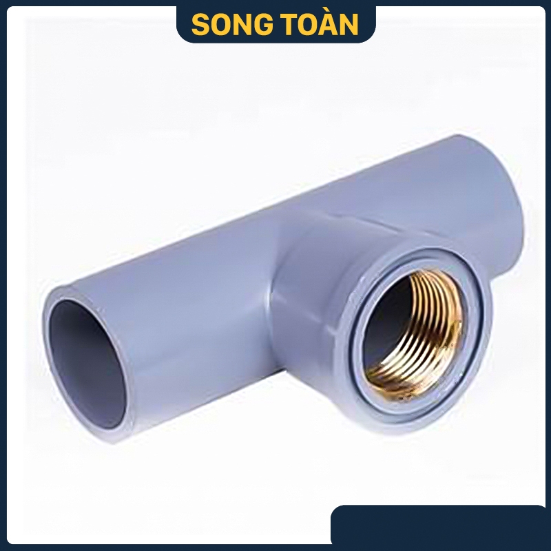Tê Nhựa PVC Ren Trong Bsp Hệ G Bằng Đồng, Kết Nối T Chia 3 Ống Nhựa Pvc ...