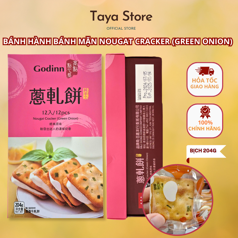 Bánh Quy Mặn Bánh Hành Nhân Kem Mềm Nougat Cracker Green Onion Godinn ...