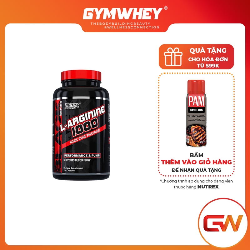 Nutrex L Arginine 1000 Hỗ Trợ Tăng Sức Mạnh, Phát Triển Cơ Bắp (120 ...