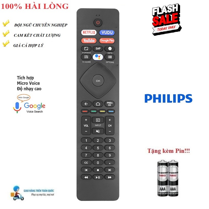 Remote Điều khiển TV Philips GIỌNG NÓI VOICE Smart TV- Hàng CHẤT LƯỢNG ...