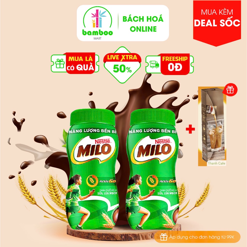 [Date 2025] Combo 2 Hủ Thức Uống Lúa Mạch Nescafe Milo Nguyên Chất ...