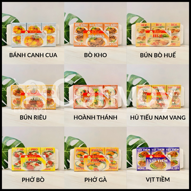 Lốc ( 12 Hộp Nhỏ ) Viên Gia Vị Bảo Long / BCC / Bò Kho / Huế / Riêu ...