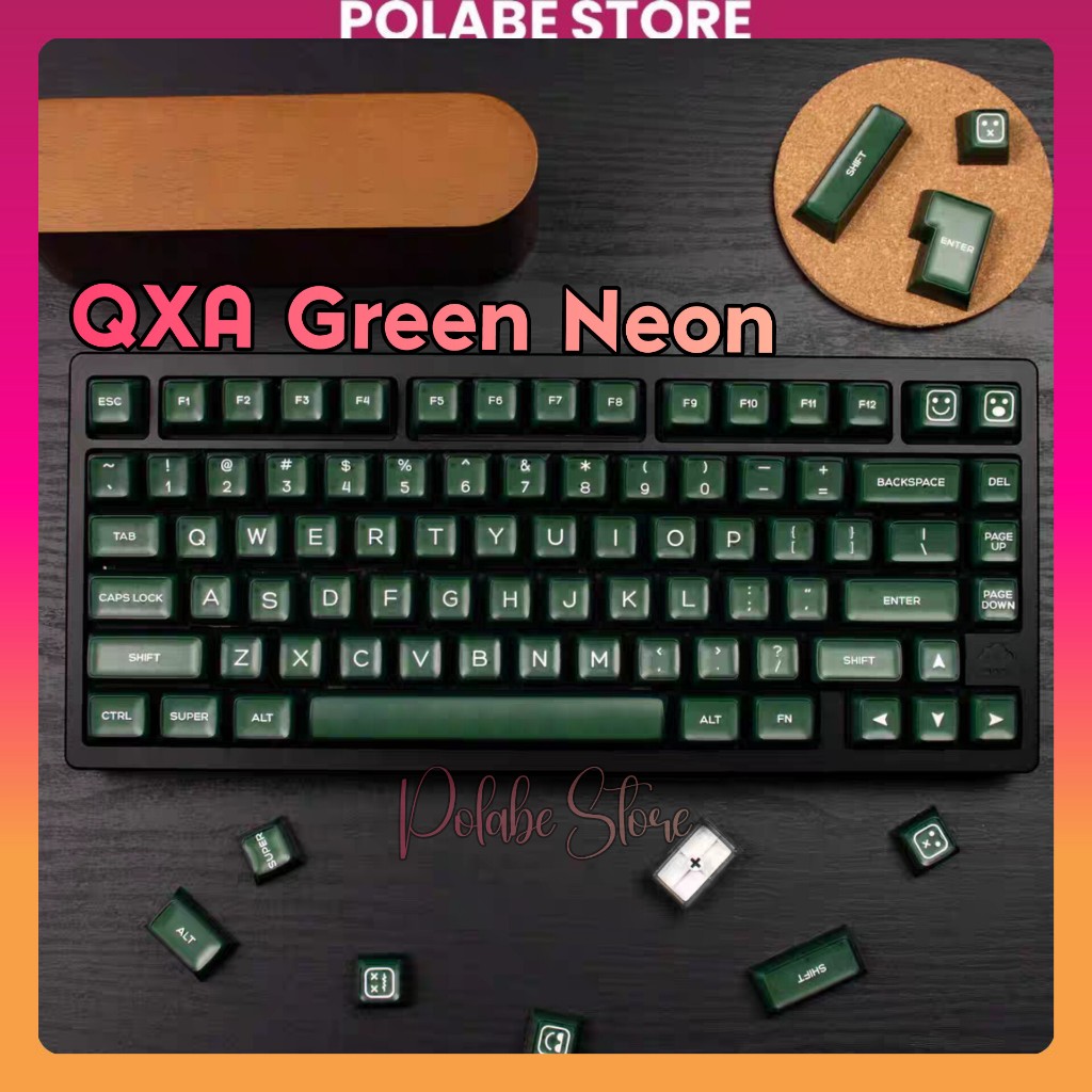 Keycap QXA Green Neon profile PBT công tắc bàn phím cơ Polabe Store ...