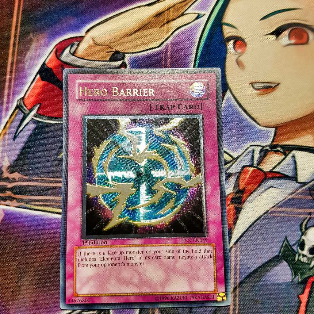 Thẻ bài Yugioh chính hãng | Hero Barrier | EEN Ultimate Rare | Shopee ...