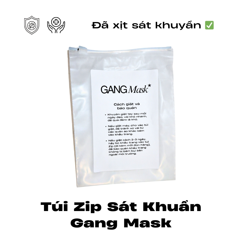 [Gang Mask] Túi Zip Có Mùi Thơm Sát Khuẩn Đựng Khẩu Trang | Shopee Việt Nam