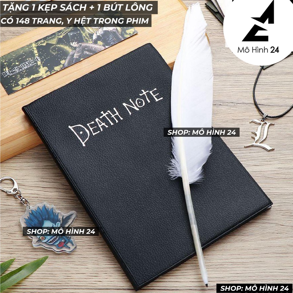 Sổ vở Death Note Cuốn Sổ Tử Thần Anime Manga tặng kèm bút lông và kẹp ...