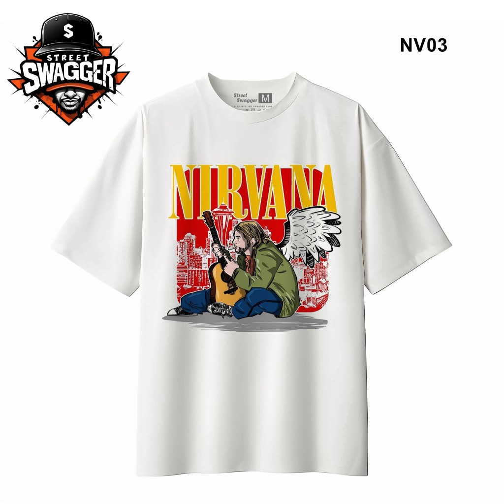 Street Swagger Brand Tổng hợp các mẫu áo thun trắng Nirvana, áo phông ...