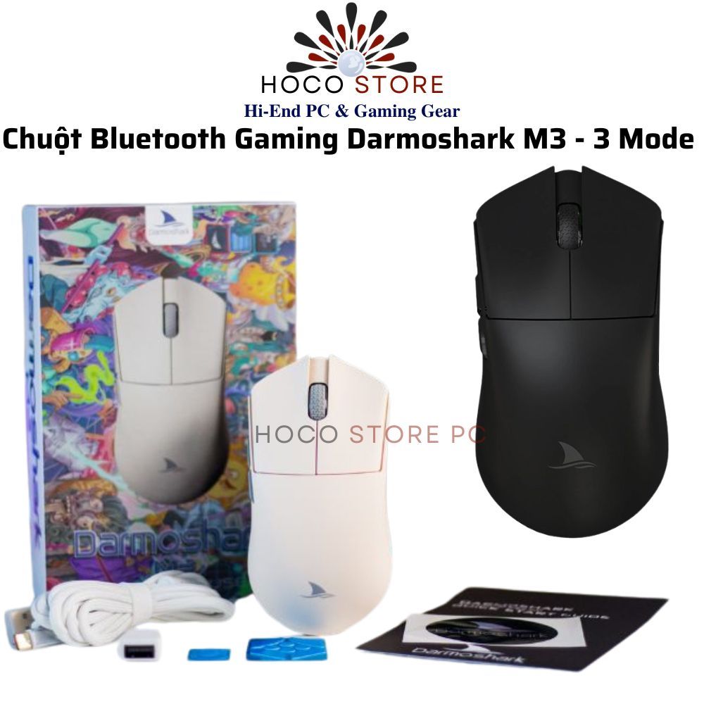 Chuột Bluetooth Gaming Darmoshark M3 - 3 Mode BH 12 Tháng đổi mới l ...