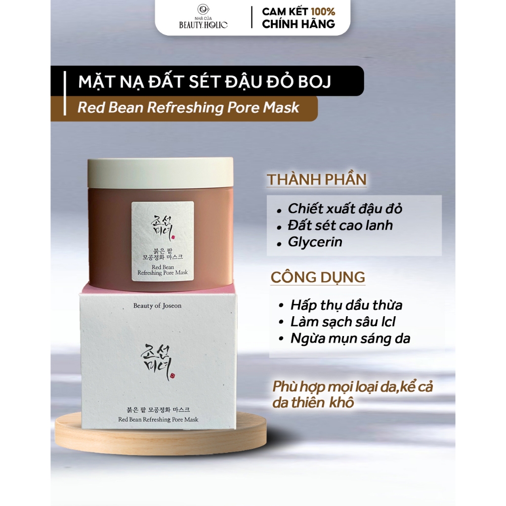 Mặt nạ đất sét đậu đỏ BOJ RED BEAN PORE REFRESHING MASK | Shopee Việt Nam