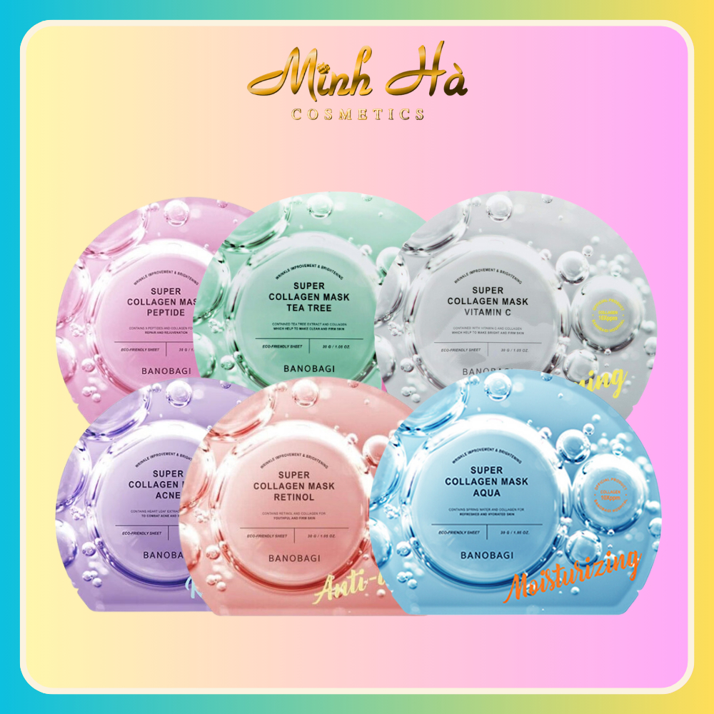 Mặt nạ giấy dưỡng da Banobagi Super Collagen Mask 30g giúp cấp ẩm, dịu ...