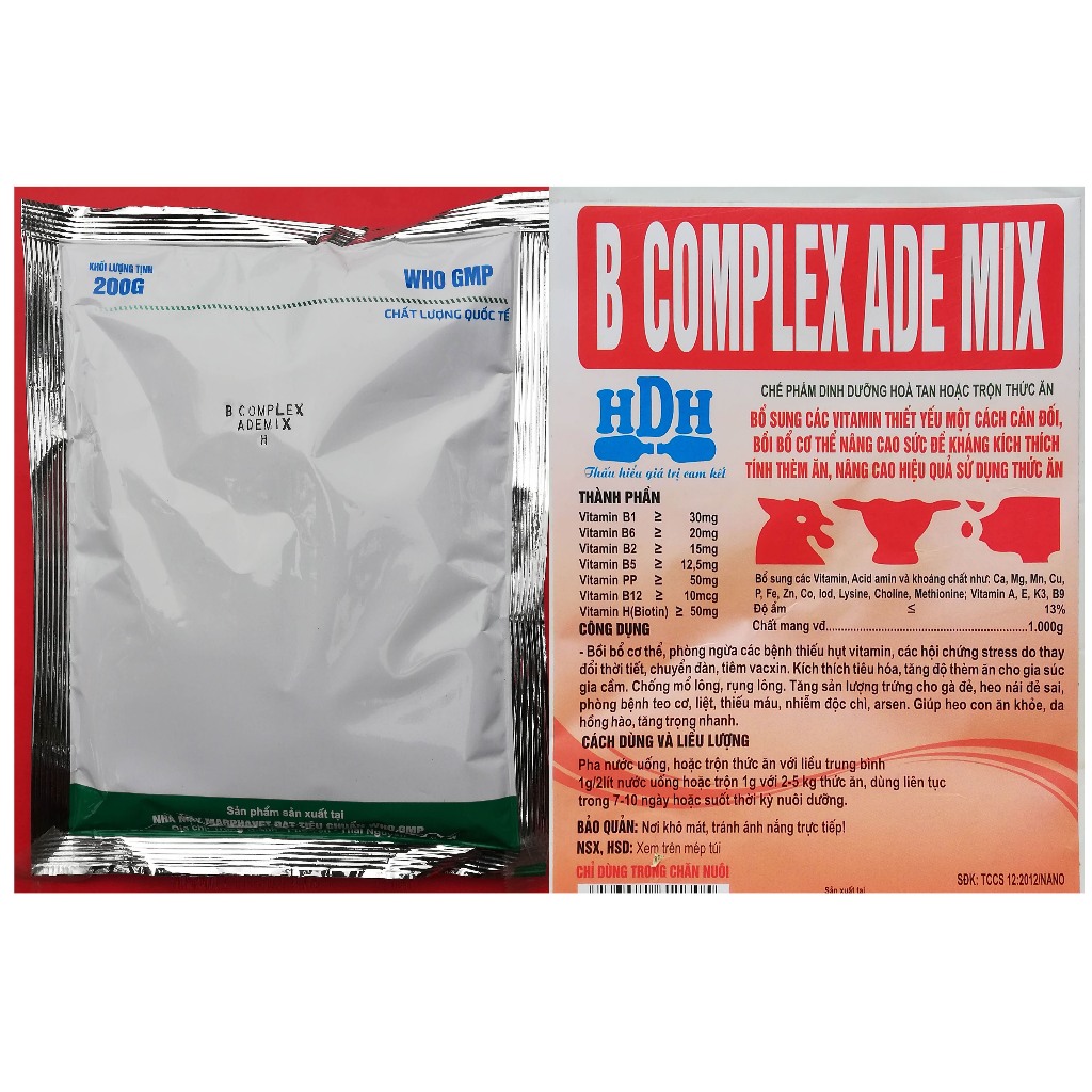 1 gói B complex ADE Mix 200g Bổ sung các vitamin, bồi bổ cơ thể nâng cao sức đề kháng, kích ...