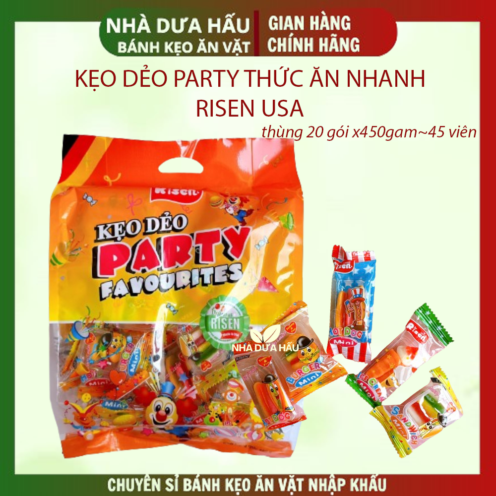 [450GAM] Kẹo dẻo Party mix đủ mẫu burger/sanwich/hotdog/kem ice cream ...