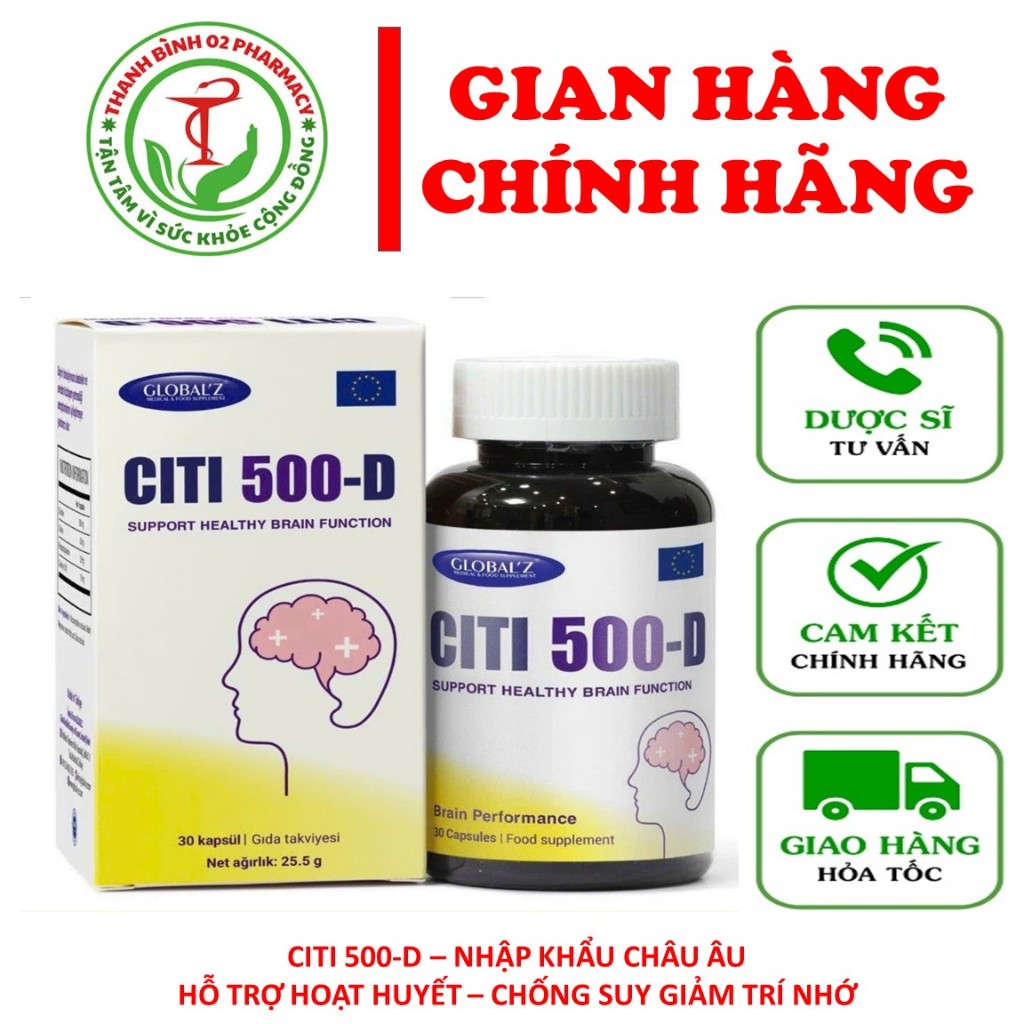 CITI 500-D-BỔ NÃO-TĂNG CƯỜNG LƯU THÔNG MÁU-TĂNG CƯỜNG TRÍ NHỚ-HỖ TRỢ ...