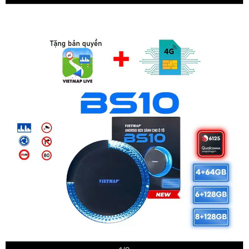 Android Box Ô Tô VIETMAP BS10 dành cho màn hình zin TẶNG KÈM Dẫn Đường Vietmap Live (3 năm ...