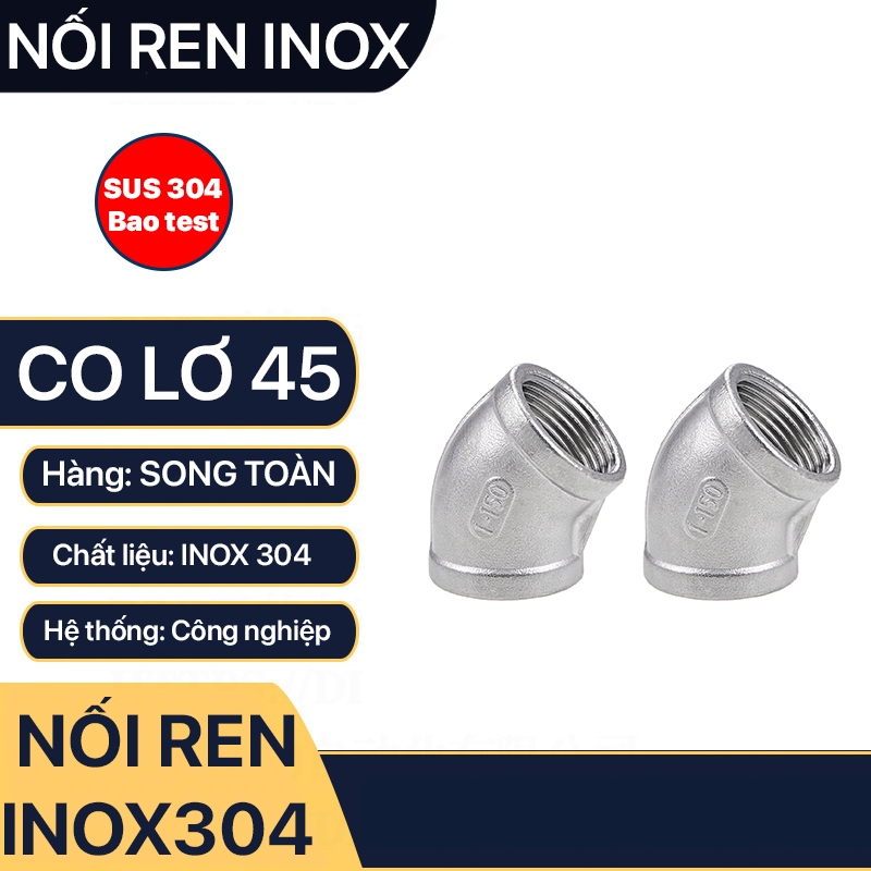 Co Lơ Ren Trong Inox 304 , Co Lơ 45 độ Ren Trong Inox 304 | Shopee Việt Nam