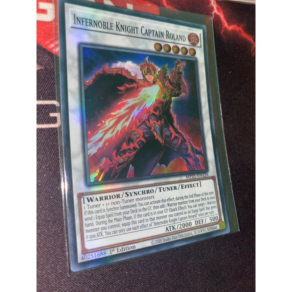 Infernoble Knight Captain Roland - MP21-EN126 - Super Rare 1st Edition ...
