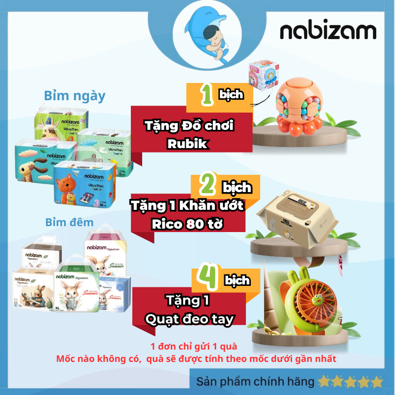 Tã/Bỉm dán quần Nabizam Ultra Thin/ Magic Soft/Signature nội địa Hàn đủ ...