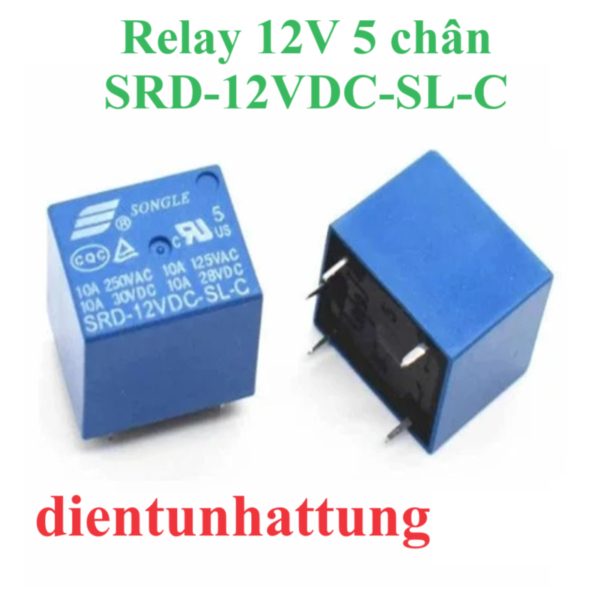RELAY 5V + 12V +24V SRD-5VDC-12VDC-24VDC-SL-C 5 CHÂN, RELAY CÁCH LY ...