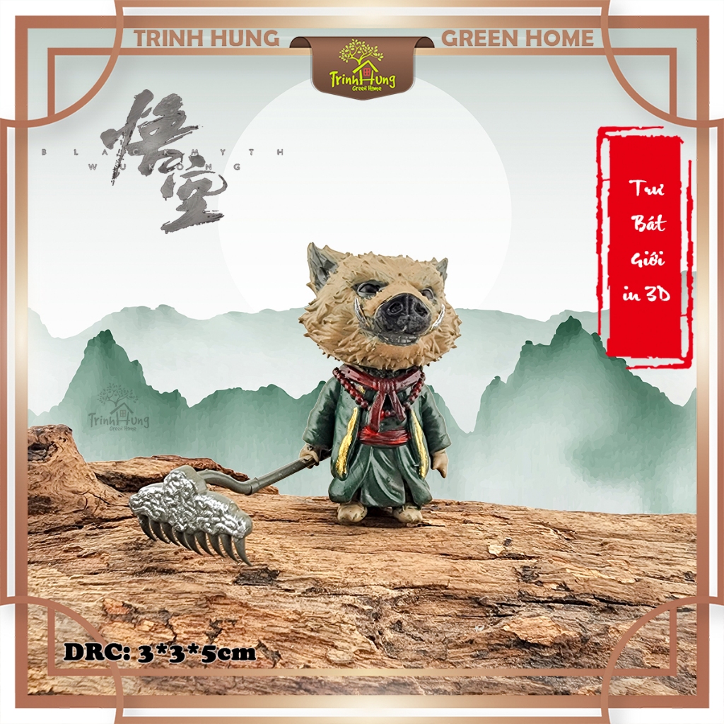 Mô hình Trư Bát Giới Black Myth Wukong in 3D sắc nét - trang trí tiểu ...