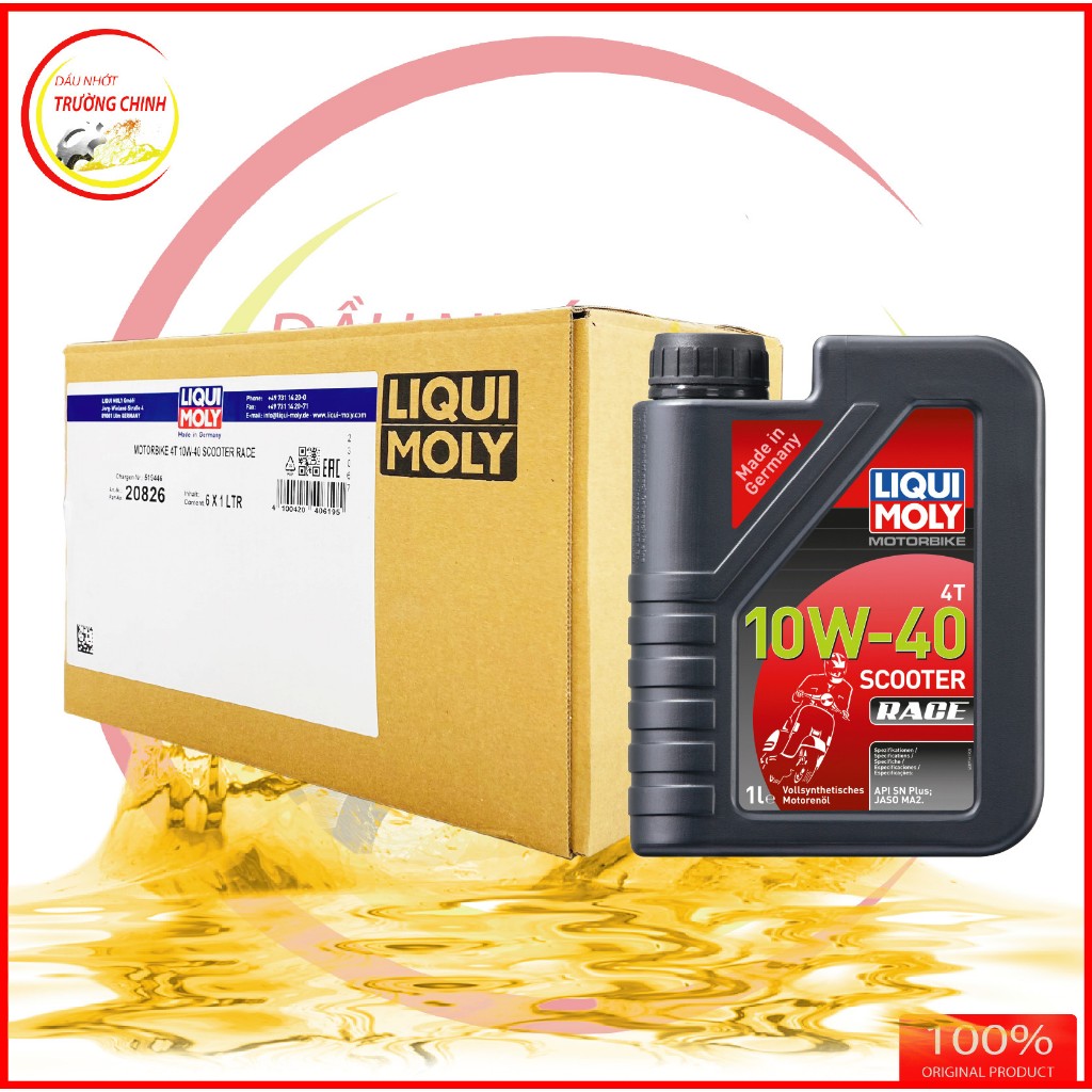 Thùng Nhớt Liqui Moly Scooter Race 10W40 cao cấp dành cho xe ga | Shopee Việt Nam