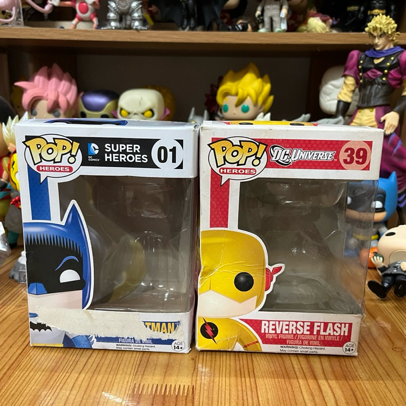 [Box rỗng xấu, hư hỏng] Cặp Box (không có Pop] Reverse Flash / Batman ...