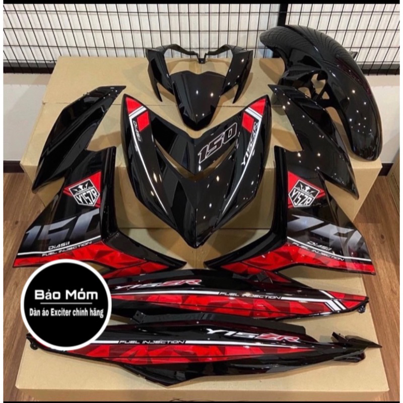 Dàn áo Exciter 150 đỏ đen kèm tem Y15zr | Shopee Việt Nam