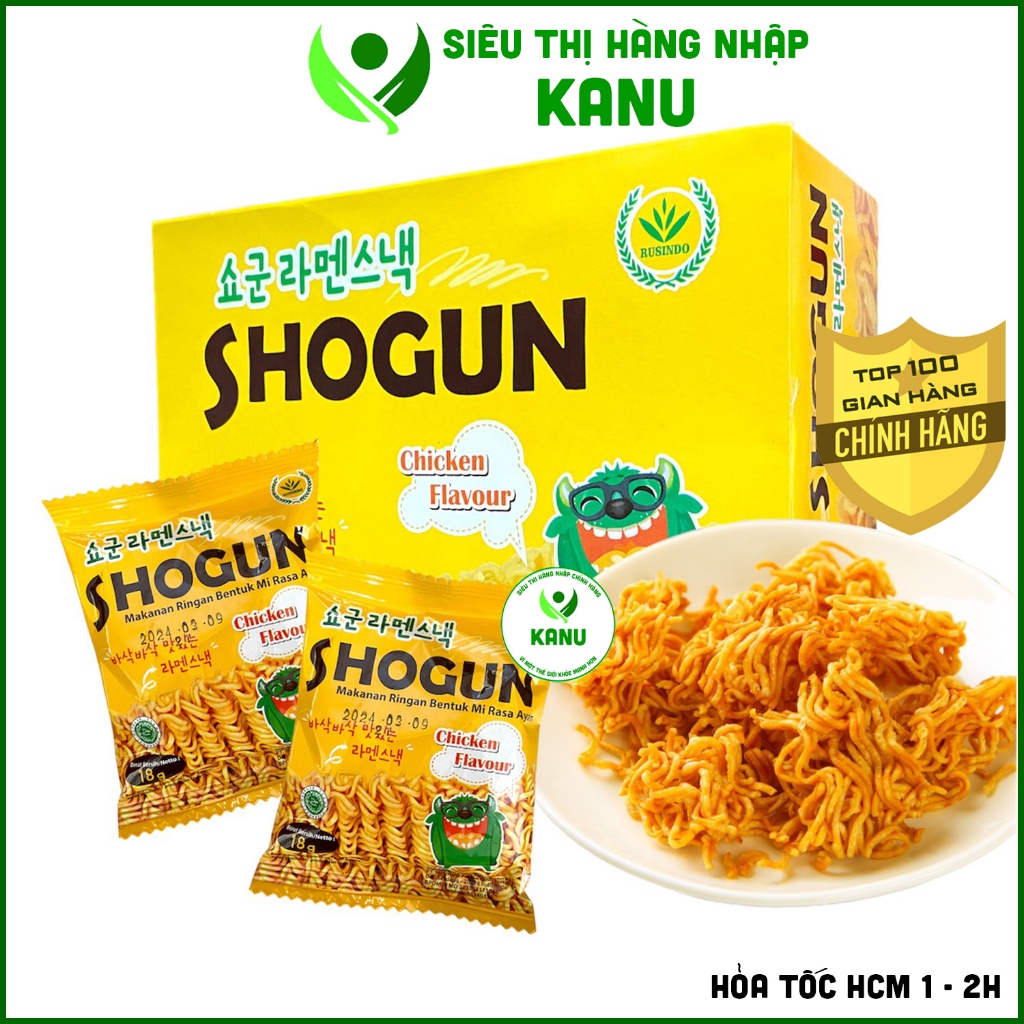 [Hộp 30 gói] Snack mì ăn liền trẻ em vị gà Shogun Hàn Quốc 540g, đồ ăn vặt ngon rẻ Sài Gòn ...