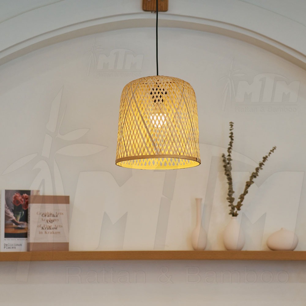 Đèn tre MTDT64 - Đèn mây tre l Đèn trang trí l Đèn treo thả | Shopee ...