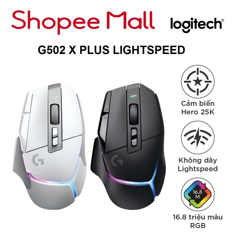 Chuột game không dây Logitech G502 X PLUS LIGHTSPEED LIGHTFORCE Hybrid ...